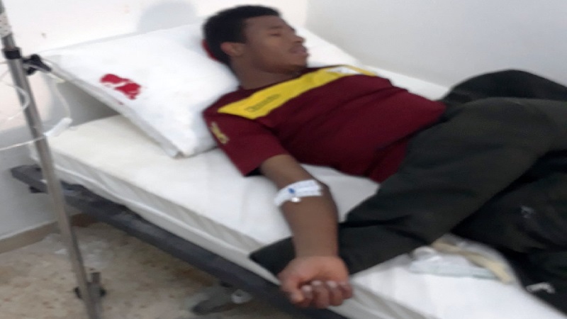 في ملعب المحرس إعتداء بالعنف الشديد على فريق بئر علي بن خليفة و إصابات